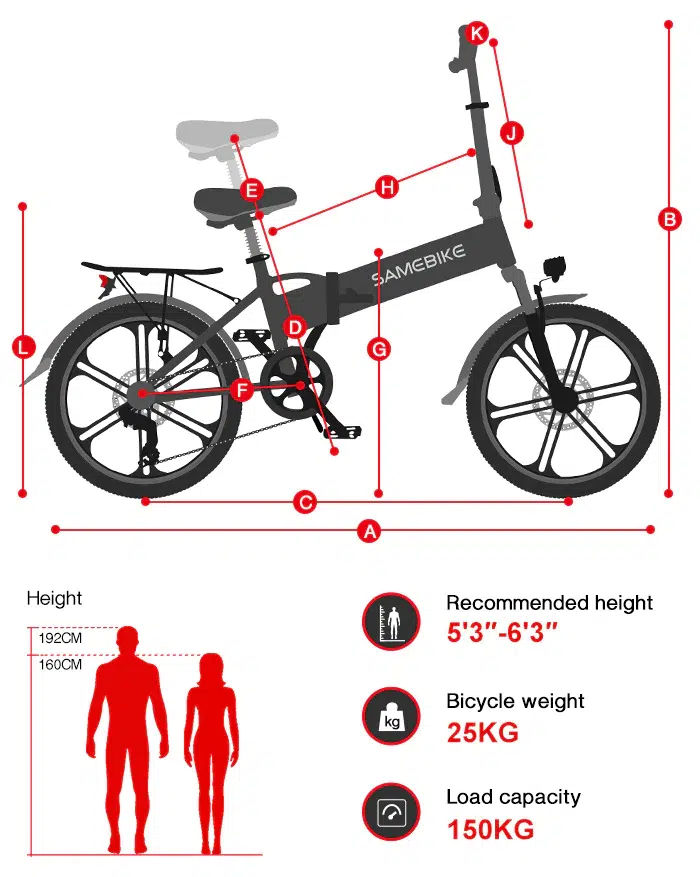 20LVXD30-II Smart Dashboard Folding Electric bike - SAMEBIKE